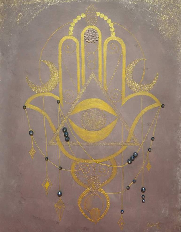 Hand of Fatima Painting by Şeila Rațiu | Saatchi Art