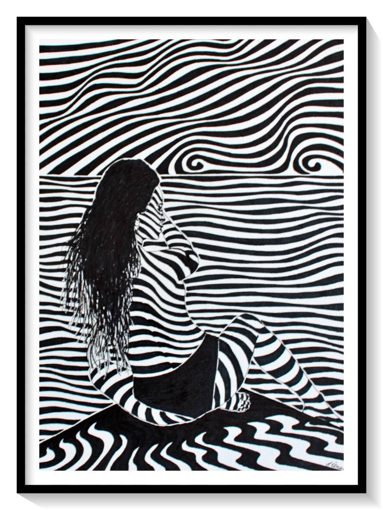 Sunbathing - 5 Drawing by Ibrahim Unal | Saatchi Art