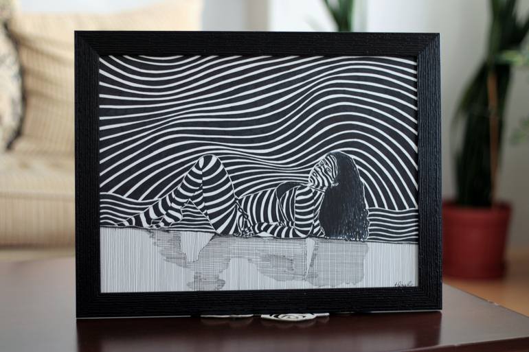 Sunbathing - 6 Drawing by Ibrahim Unal | Saatchi Art