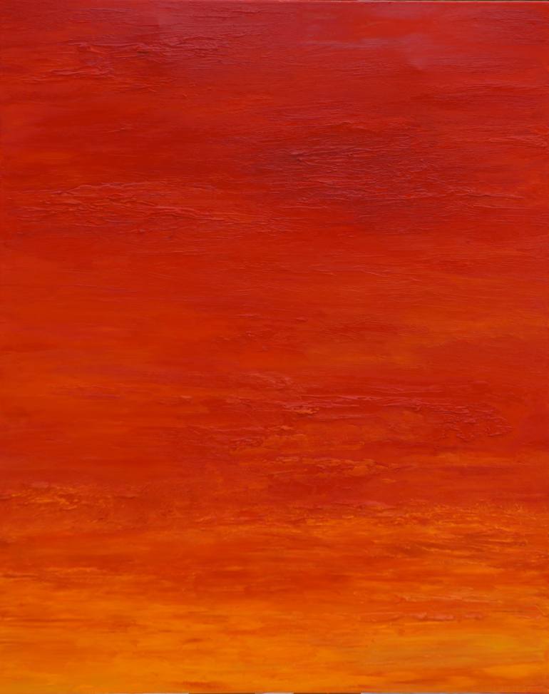 Red sun Painting by Iryna Manukovska | Saatchi Art