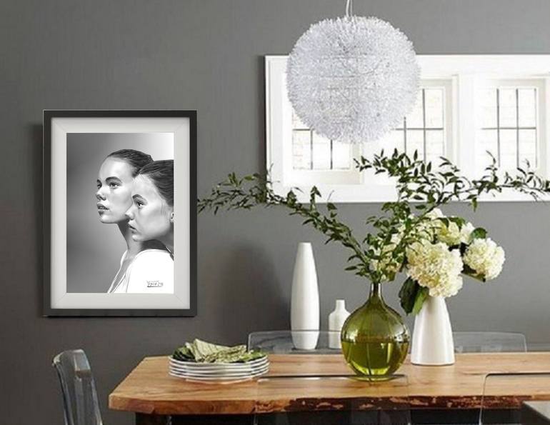 GIRLS Drawing by Yokin Art | Saatchi Art