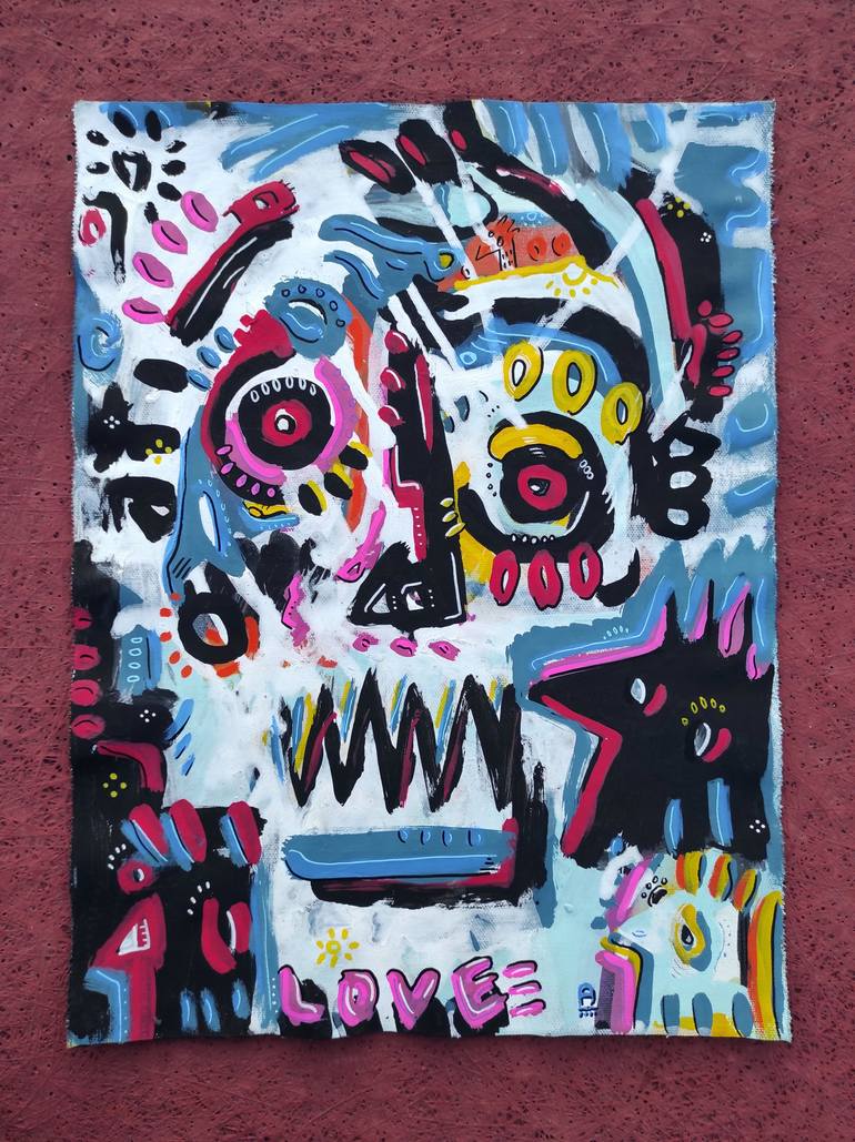 LOVE FACE Painting by Ángel Rivas | Saatchi Art