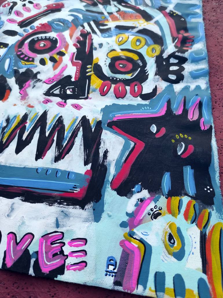 LOVE FACE Painting by Ángel Rivas | Saatchi Art