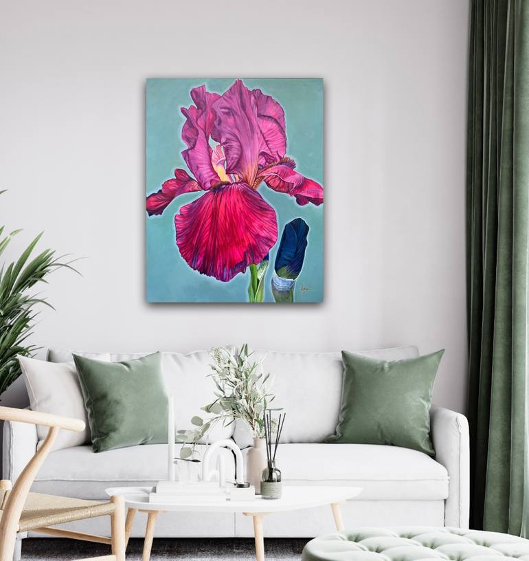 Iris - Spring Queen Painting by Erika Lozano | Saatchi Art