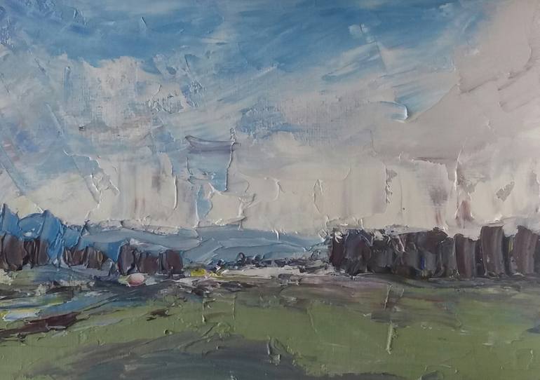 A Line of Trees near Brading Painting by Alan Daysh | Saatchi Art