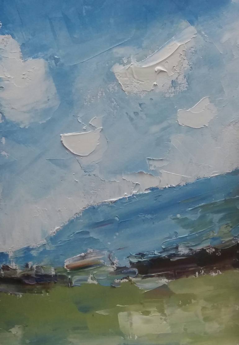 St Boniface Down, December Afternoon Painting by Alan Daysh | Saatchi Art