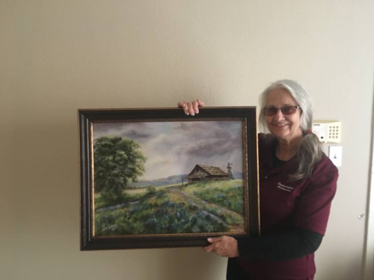 Barn in the Rain Painting by Linda Kinney | Saatchi Art