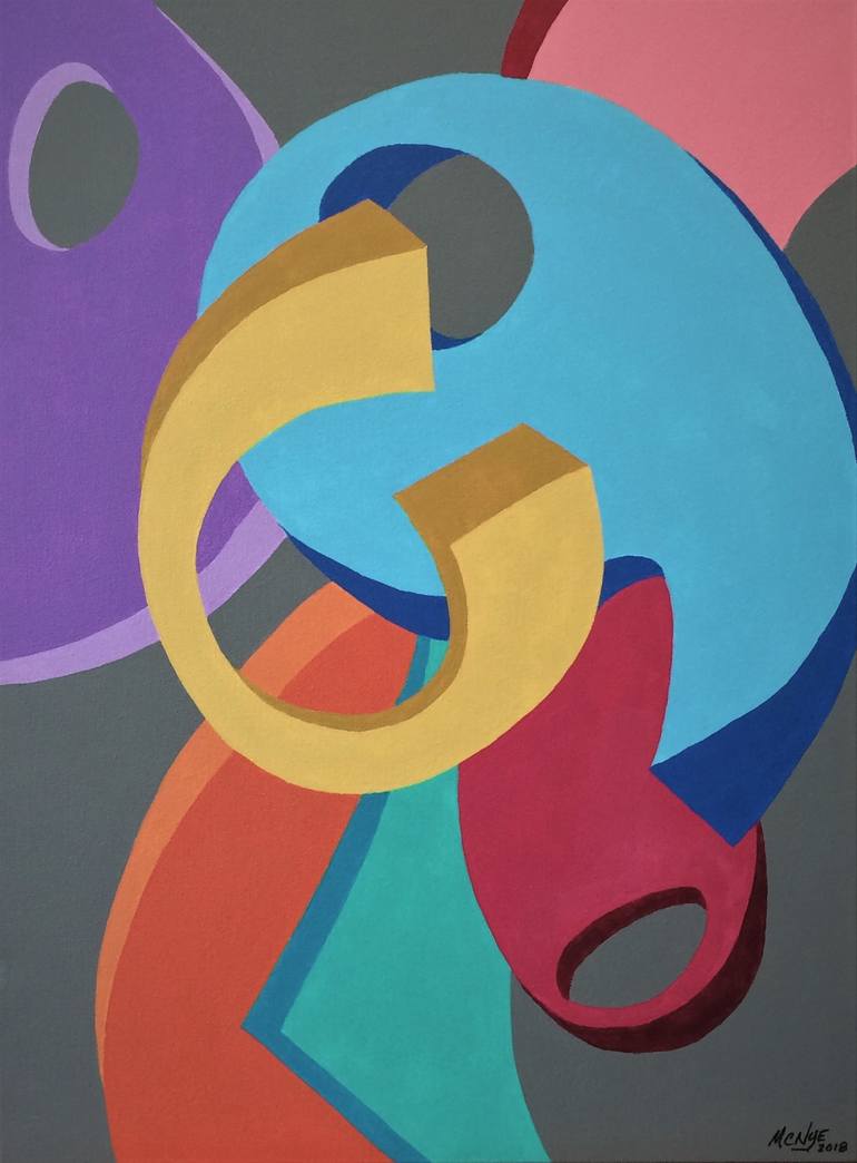 HOOPS, LOOPS & HOLES Painting by Mitch Nye | Saatchi Art