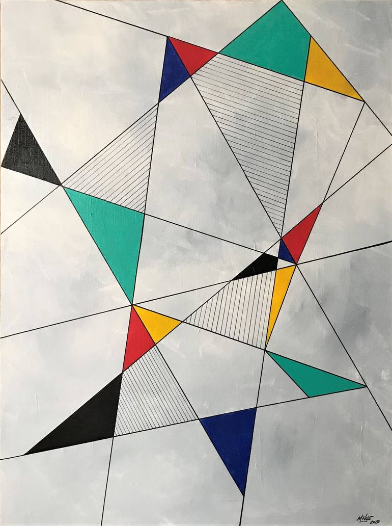 FLYING TRIANGLES Painting by Mitch Nye | Saatchi Art