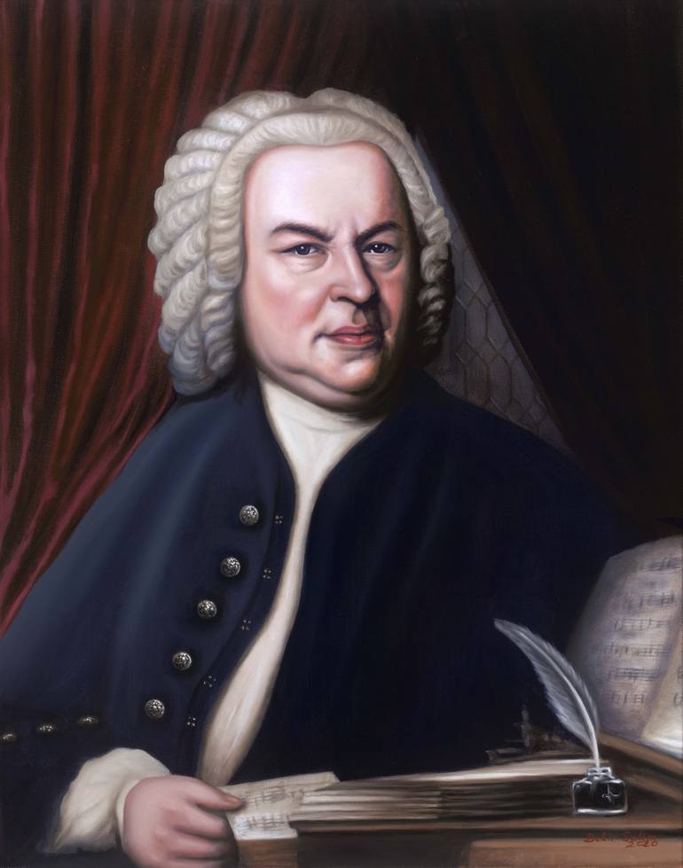 Johann Sebastian Bach's Exclusive Portrait Painting by Bekir Salim ...