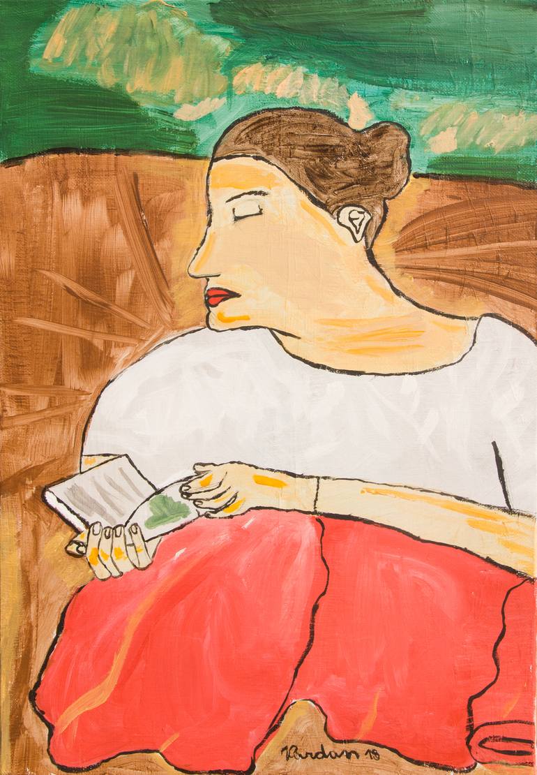 The Sleeping Reader – La Lectrice Endormie Painting by Vardan Baron ...