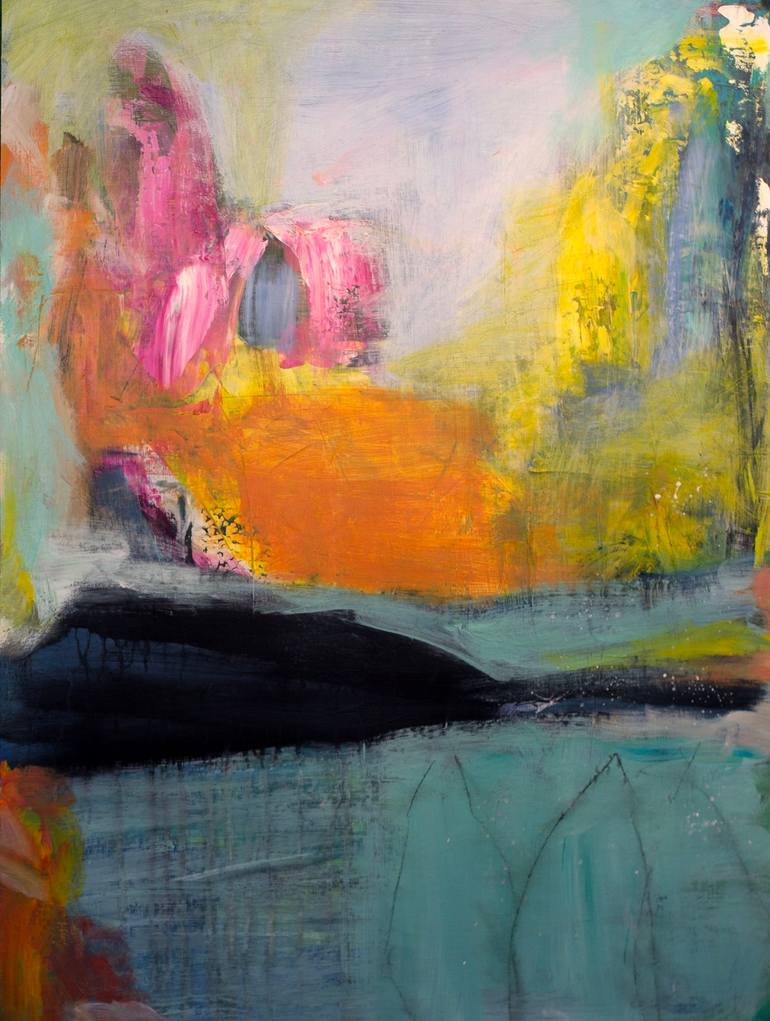 Soft Ember Dance Painting by Judy Konopka | Saatchi Art