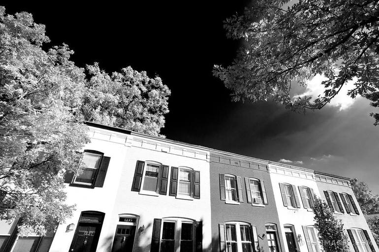 HISTORIC GEORGETOWN ARCHITECTURE WASHINGTON DC BLACK AND WHITE ...