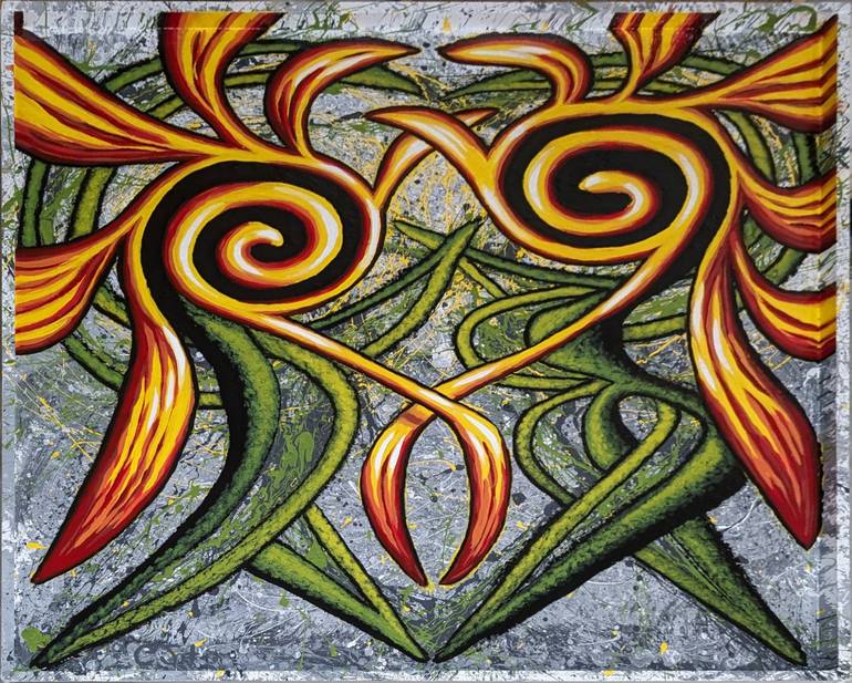 Sol-Flower Dancers Painting by Art Ramon Paintings | Saatchi Art