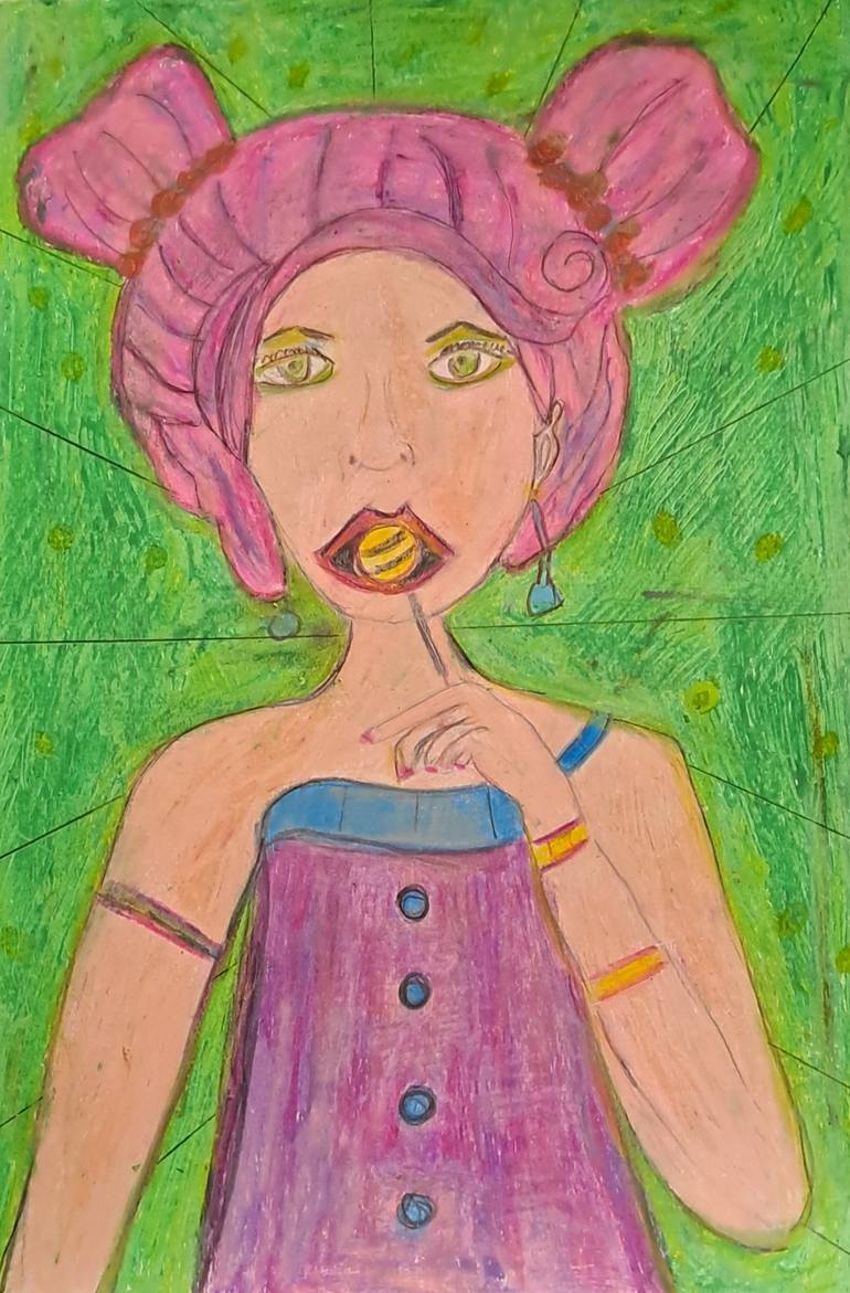 Look at me by Laura B. Nelson Drawing by Laura B Nelson | Saatchi Art