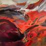 Red Waves Painting by Nancy Miller | Saatchi Art
