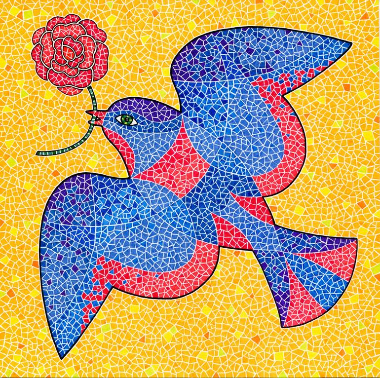 Blue bird Drawing by Maria Musiiaka | Saatchi Art