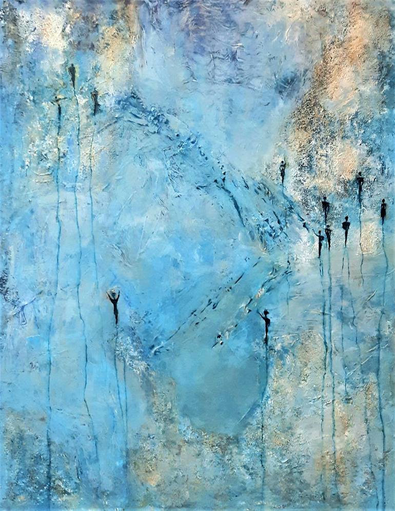 LE MONDE D'EN FACE Painting by Martine Pernelle-Troillard | Saatchi Art