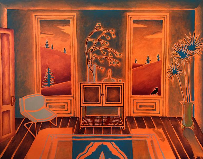 The Parlor at Dusk Painting by Scott Allen Roberts | Saatchi Art