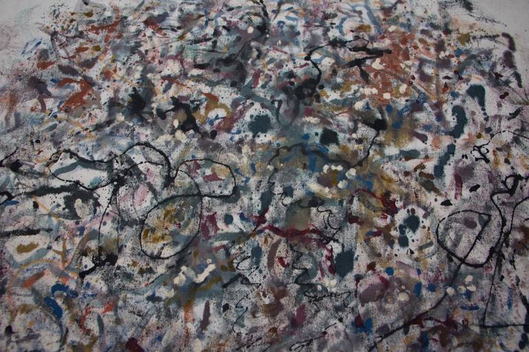 Non Objective No.3 Modern Abstract Expressionism on Raw Unstretched ...