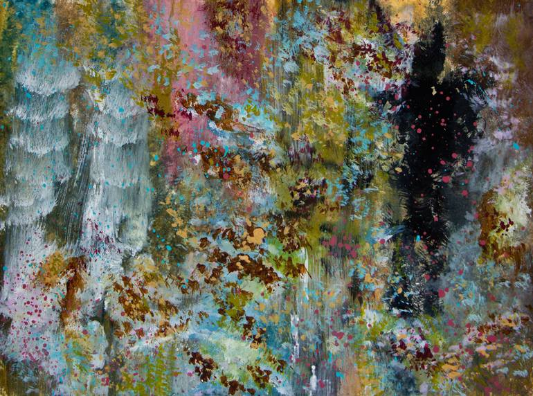 Untitled. Modern Acrylic Abstract Expressionism Painting on Paper ...