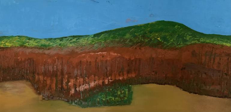 Blue Sky Earthscape Painting by Michael Lewandowski | Saatchi Art