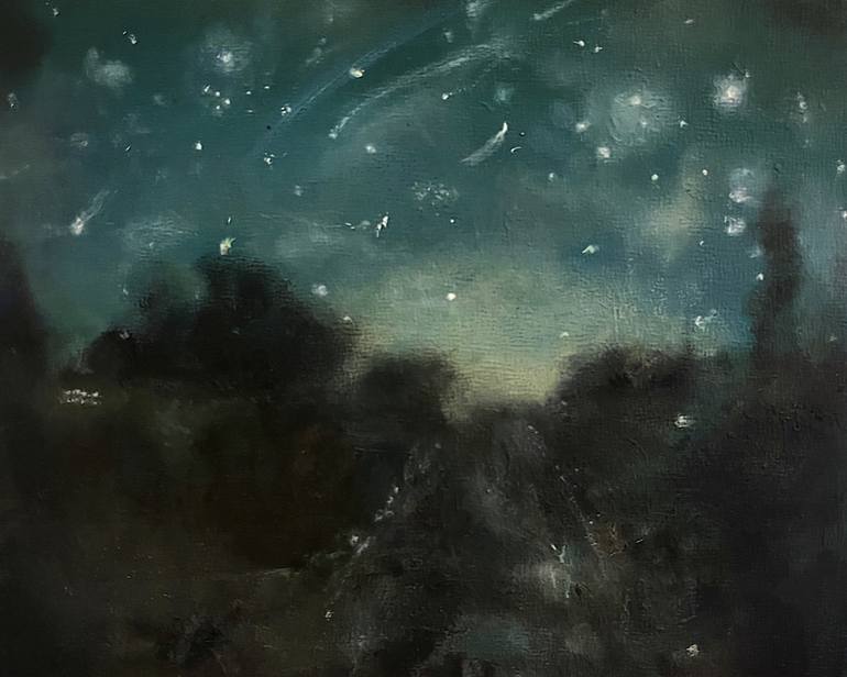 Night stars Painting by Jen Till | Saatchi Art