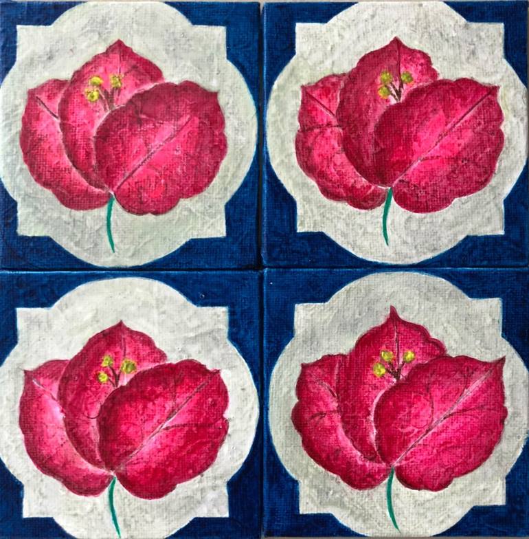 Bougainvillea Painting by Priyanka Sethy | Saatchi Art