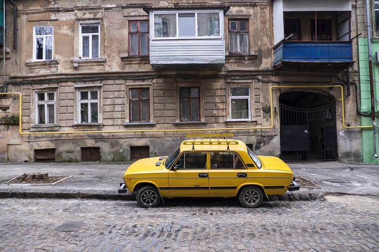 Old Lada yellow car - Limited Edition of 10 Photography by Eren Cevik ...