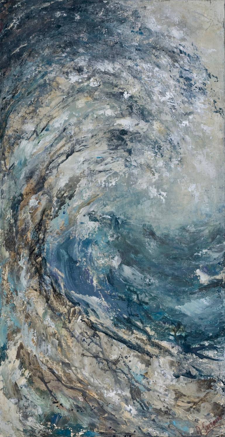 Tsunami Painting by Muriel Soriano | Saatchi Art