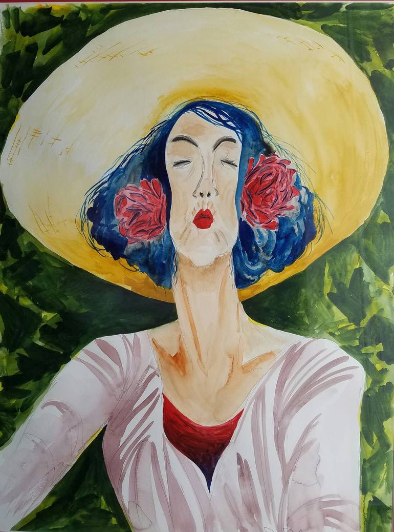 The Lady and the Kiss Painting by Rene Rodriguez | Saatchi Art