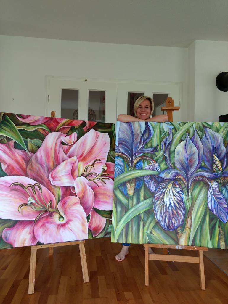 Irises Painting by BIGUI ARTE BRASIL | Saatchi Art