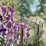 Purple wildflowers of Derbyshire Painting by Simon Kerr | Saatchi Art