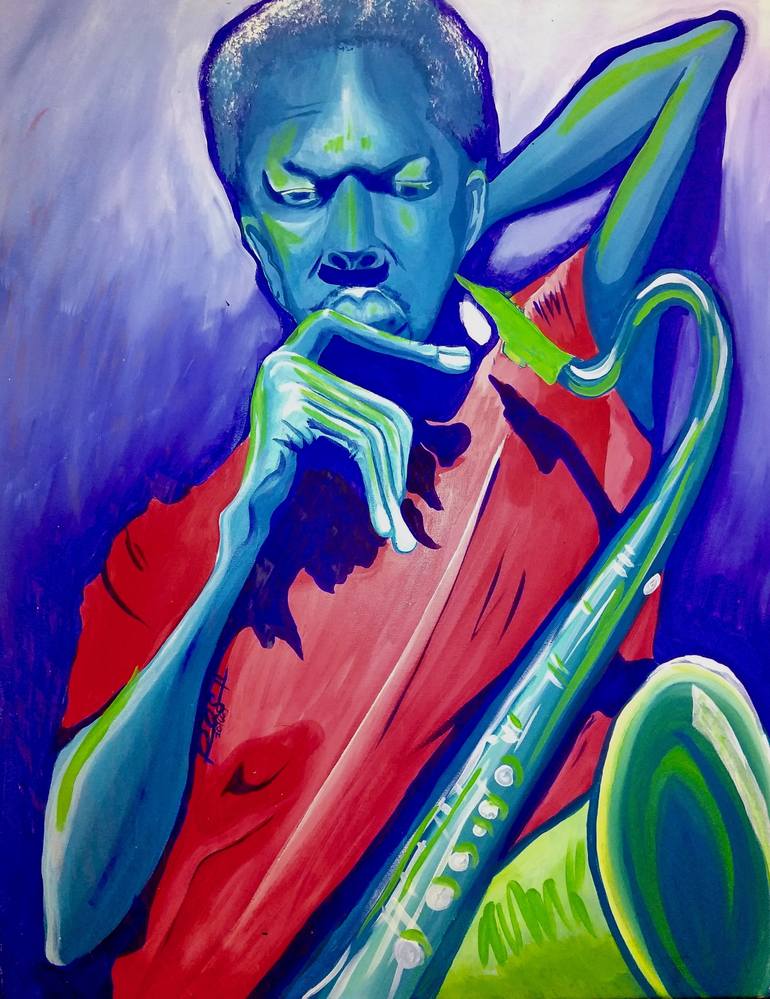 Trane in thought Painting by Rick Sorrells | Saatchi Art