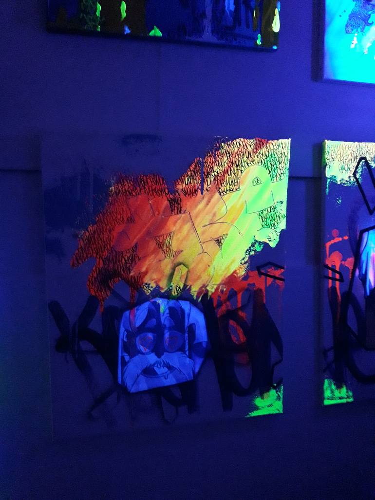 Jupon (triptyque) Painting by Mickael Bereriche | Saatchi Art