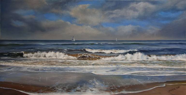 North Sea Painting by Mayrig Simonjan | Saatchi Art