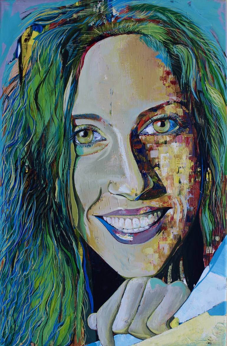 Spring portrait 2019 Painting by Angelo Nataraj Saka | Saatchi Art