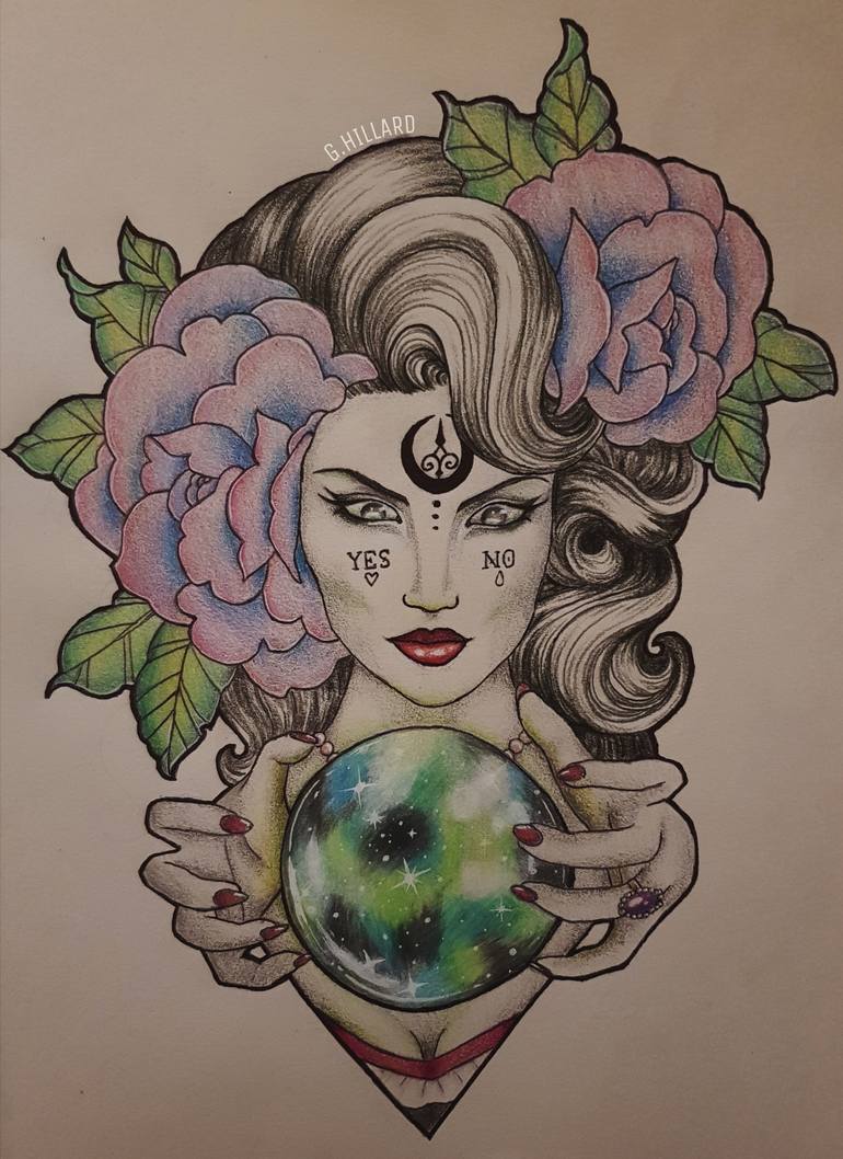 Fortune Drawing by Georgina Hillard | Saatchi Art