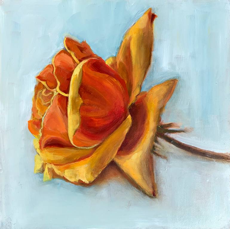 Dual Color Rose Painting by Maitrayi Pithadiya | Saatchi Art