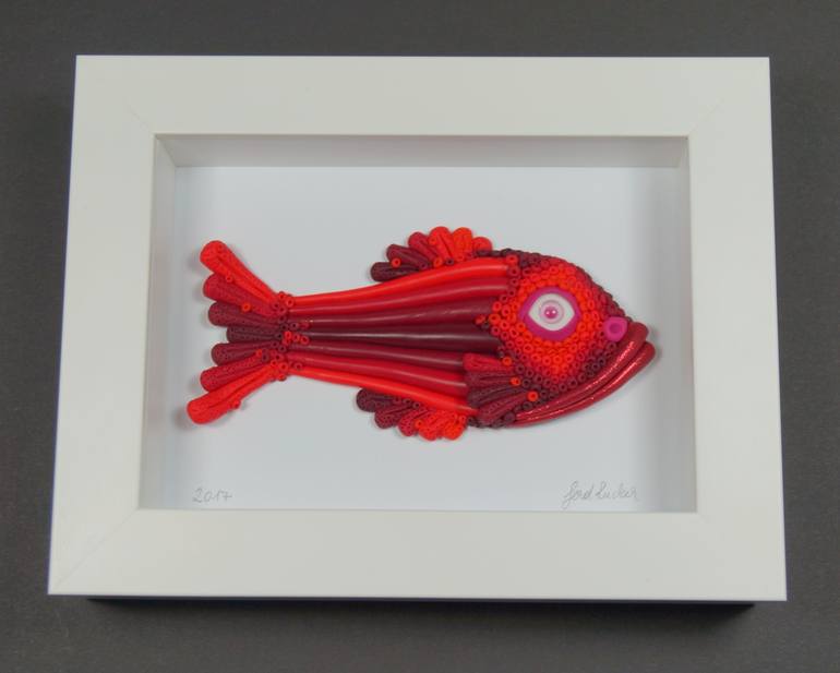 Spy me line red Nr. 2 Sculpture by Gerd Rucker | Saatchi Art