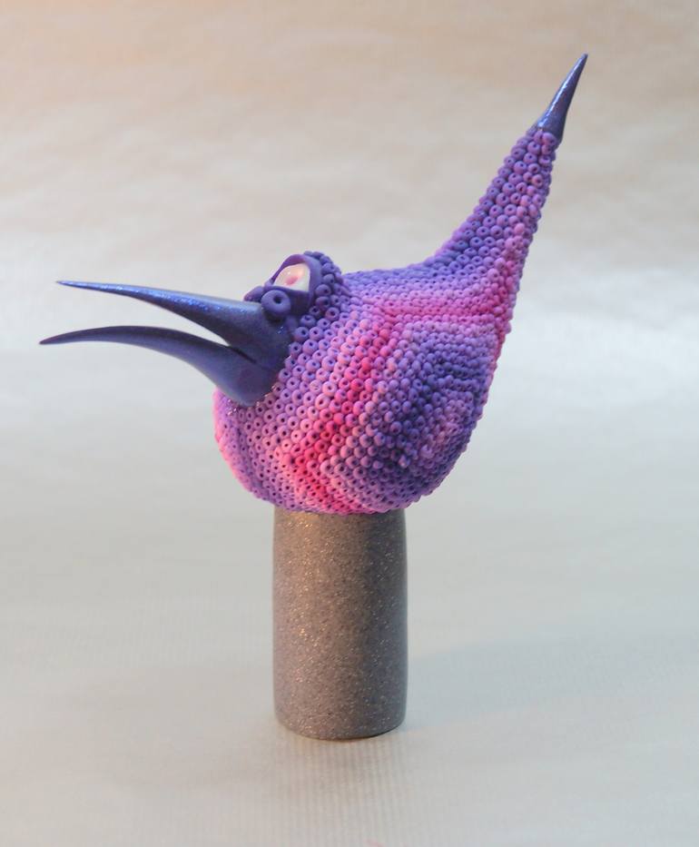 Queer bird purpel Sculpture by Gerd Rucker | Saatchi Art