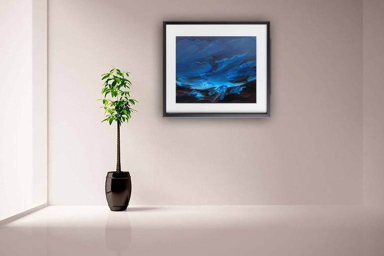 metaphysical blue space Painting by Nitiksha Dawar | Saatchi Art