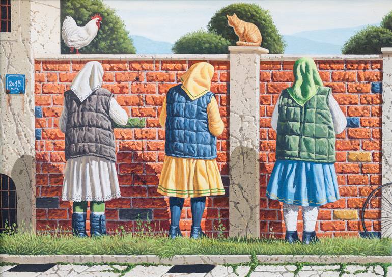 Tri gracije Painting by Momcilo Macanovic | Saatchi Art