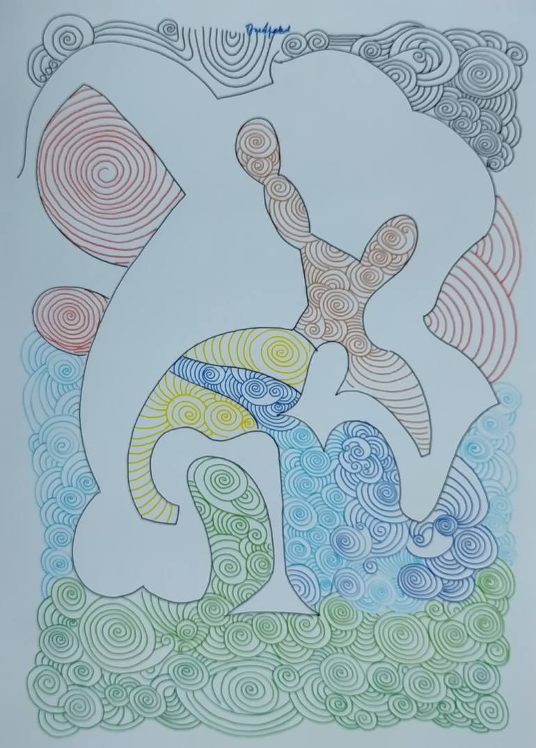 A calmia que antecede a tempestade Drawing by TJM de Jesus | Saatchi Art