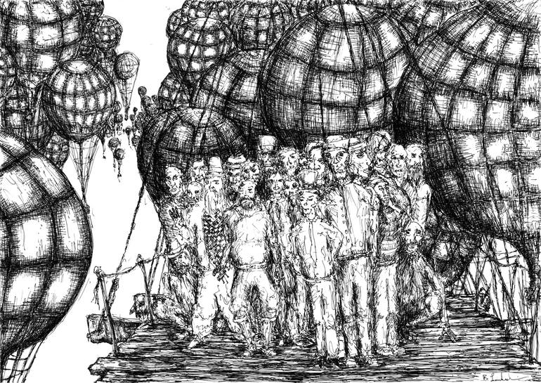 EXODUS Drawing by Bertram Landwerlin | Saatchi Art