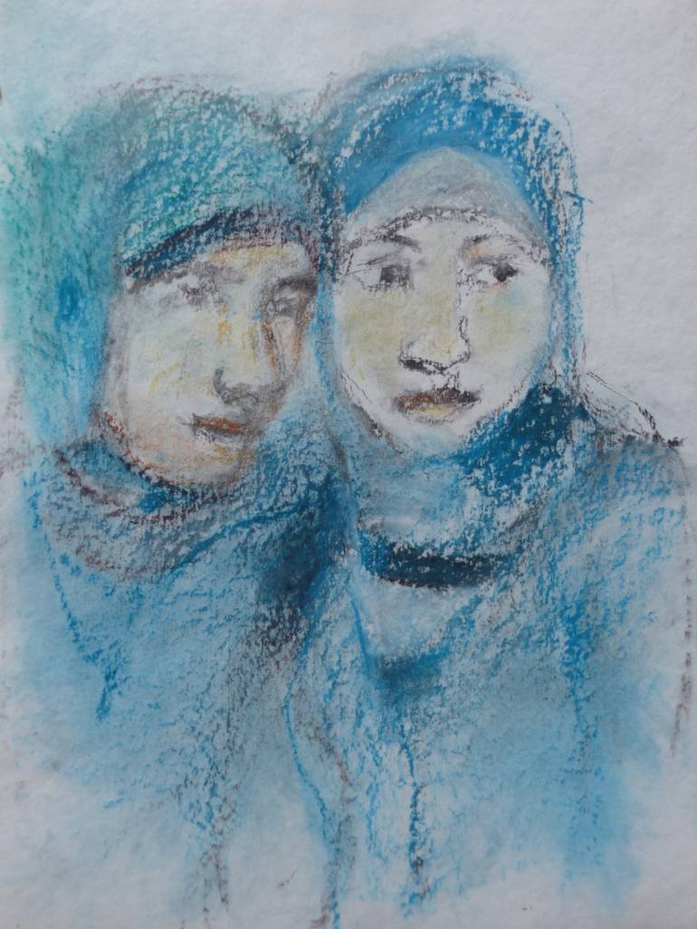 Sisters Drawing by Dorota Skoneczna | Saatchi Art