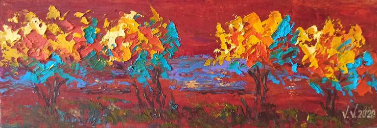 A warm evening Painting by Victoria Valuk | Saatchi Art