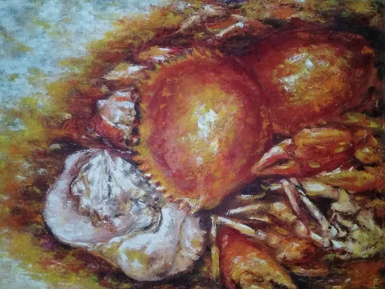 Kepiting rebus Painting by Agung Prasetyo | Saatchi Art