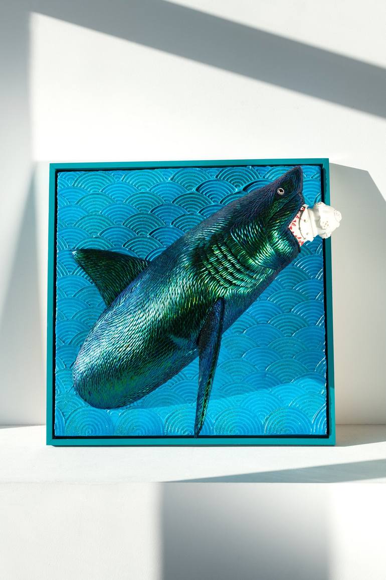 Sharkula Sculpture by Varvarra Art | Saatchi Art