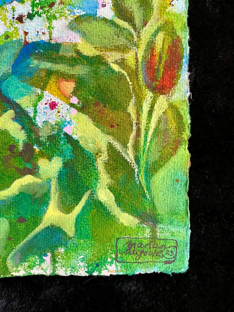 Floral Improvisation, MA3 - 2023 -1 Mixed Media by Mr Marian Hergouth ...